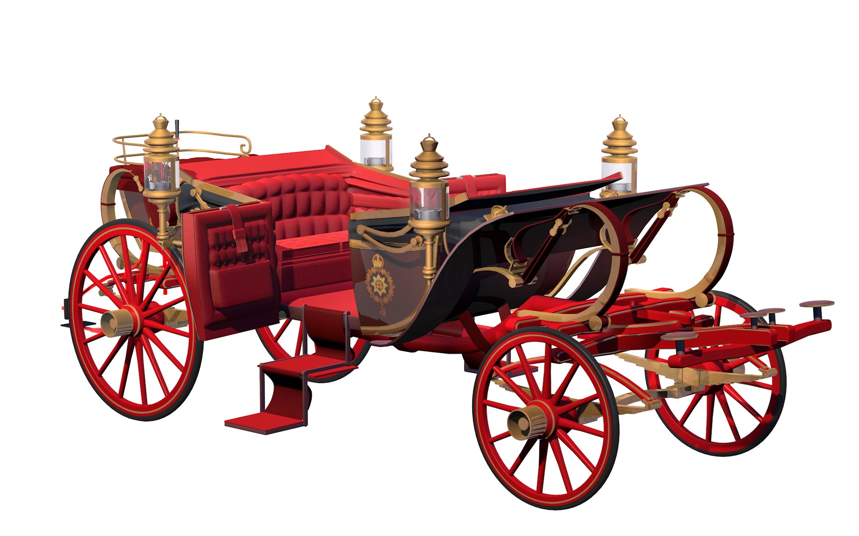 1902 State Landau Carriage 3D Model - TurboSquid 1275900
