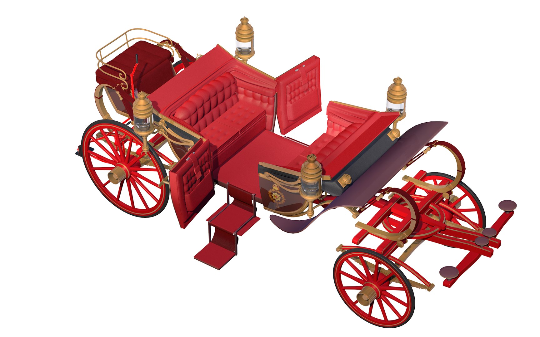 1902 State Landau Carriage 3D Model - TurboSquid 1275900