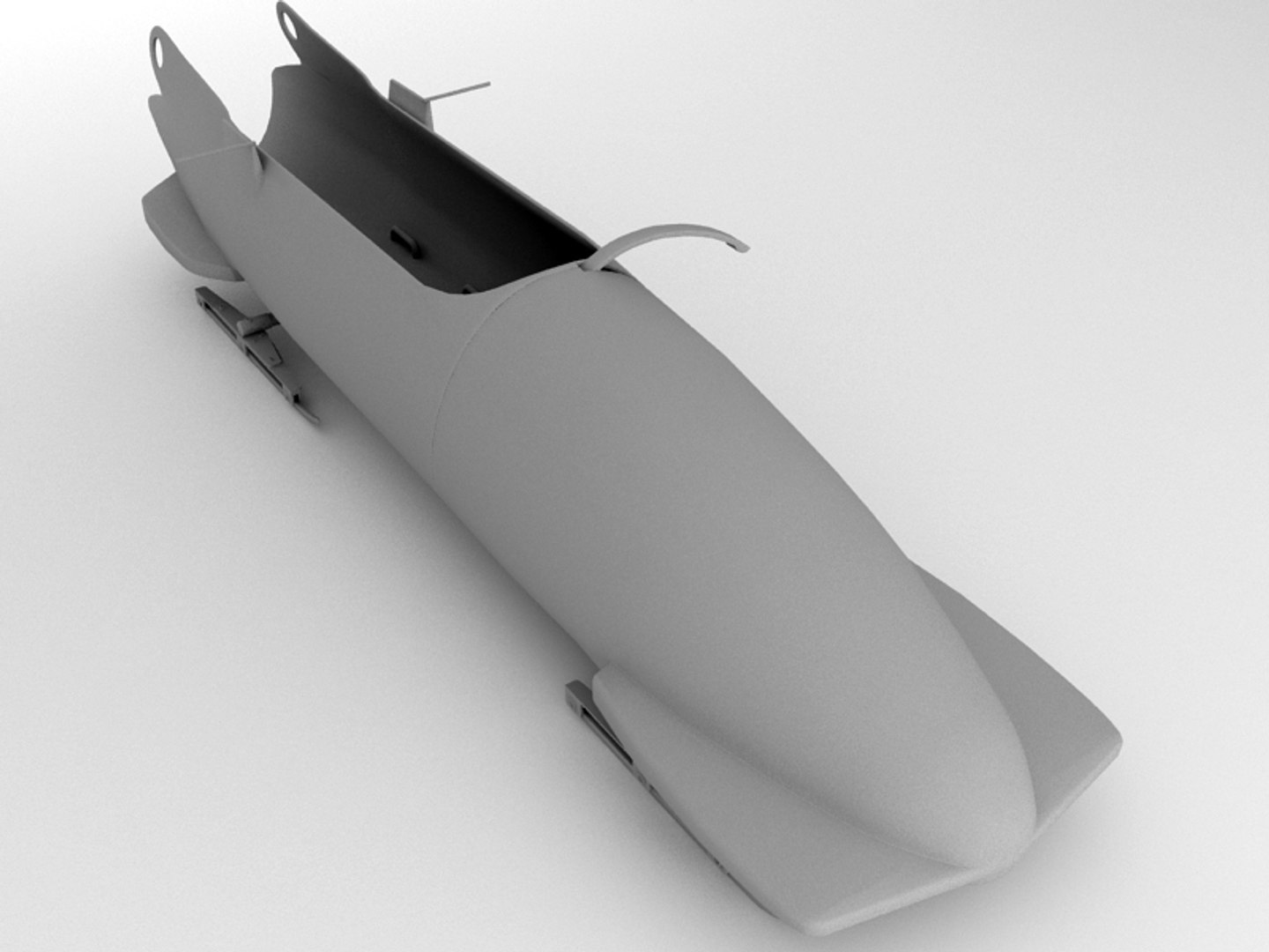 3d Bobsleigh Sled 4 Places Model