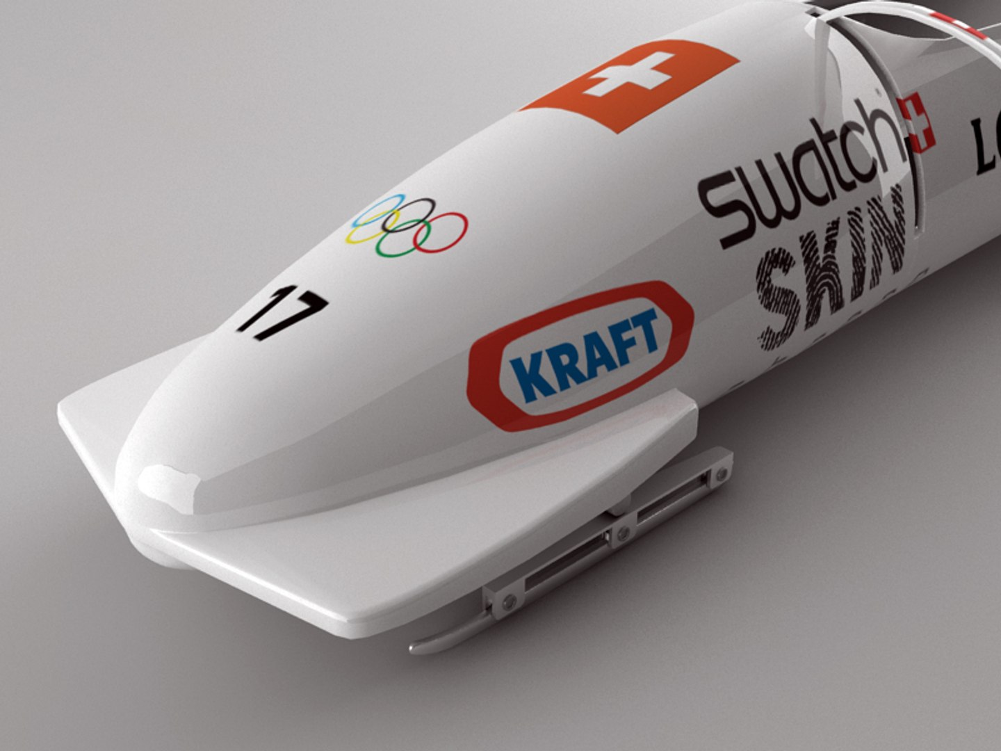 3d Bobsleigh Sled 4 Places Model