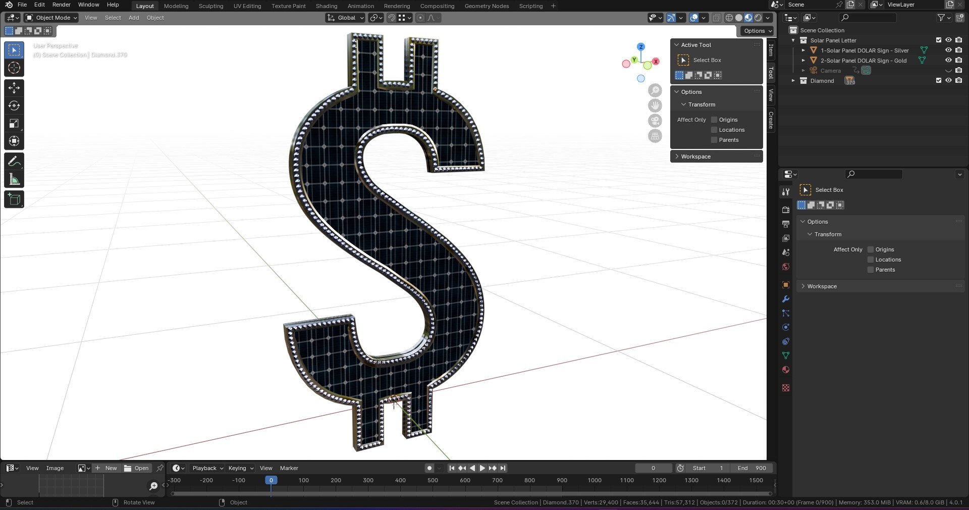 Solar Panel DOLAR Sign 3D Model - TurboSquid 2242454