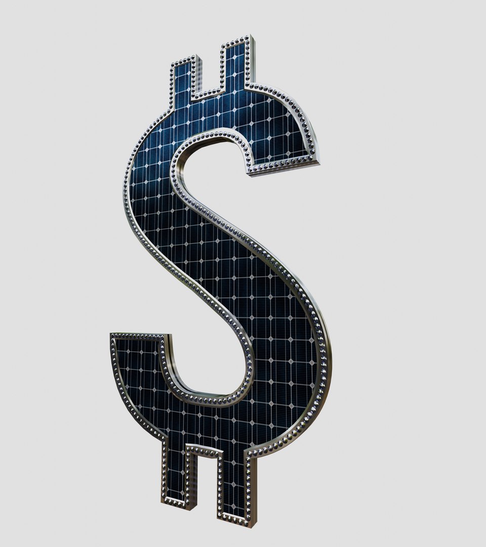 Solar Panel DOLAR Sign 3D Model - TurboSquid 2242454