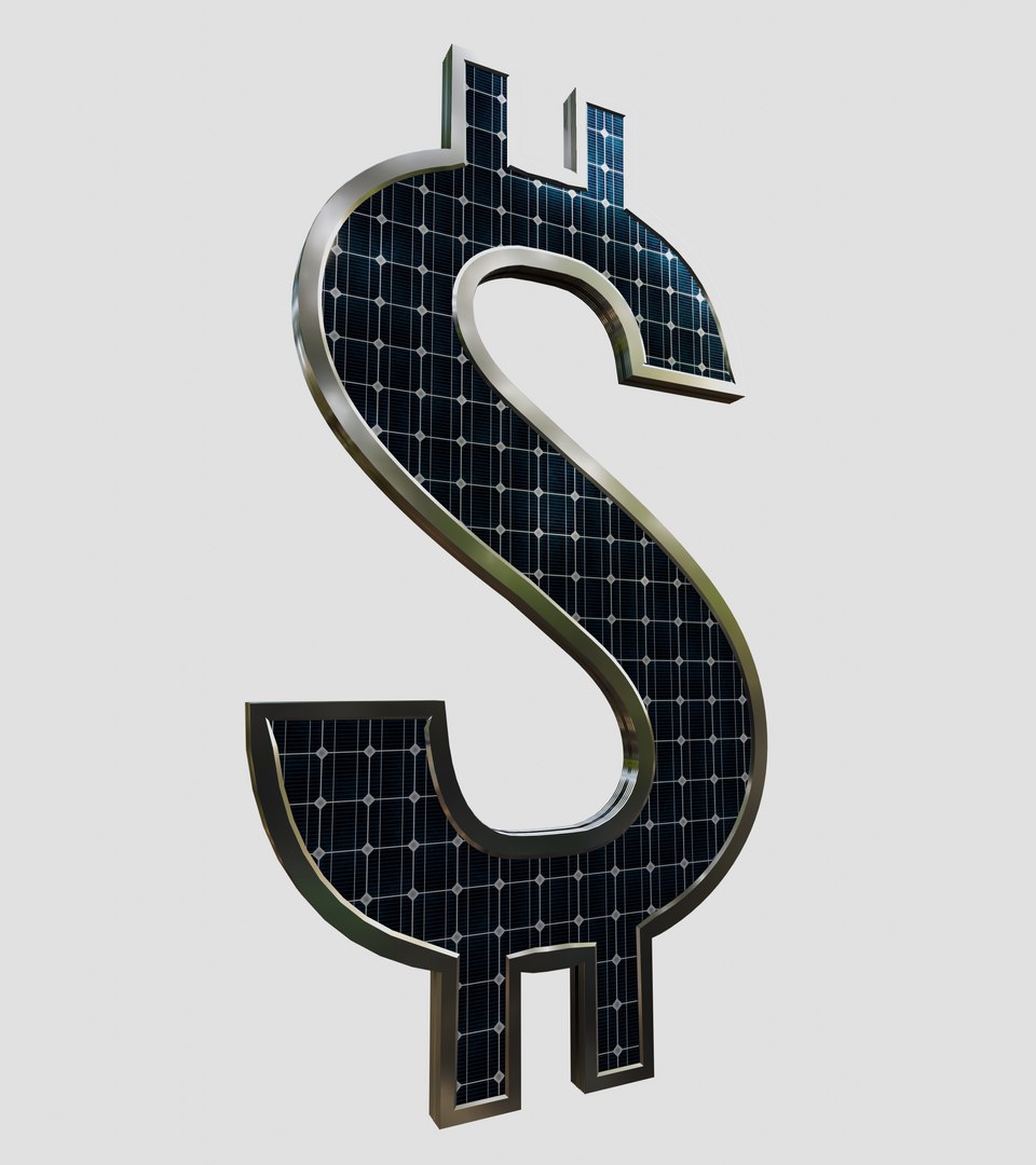 Solar Panel DOLAR Sign 3D Model - TurboSquid 2242454