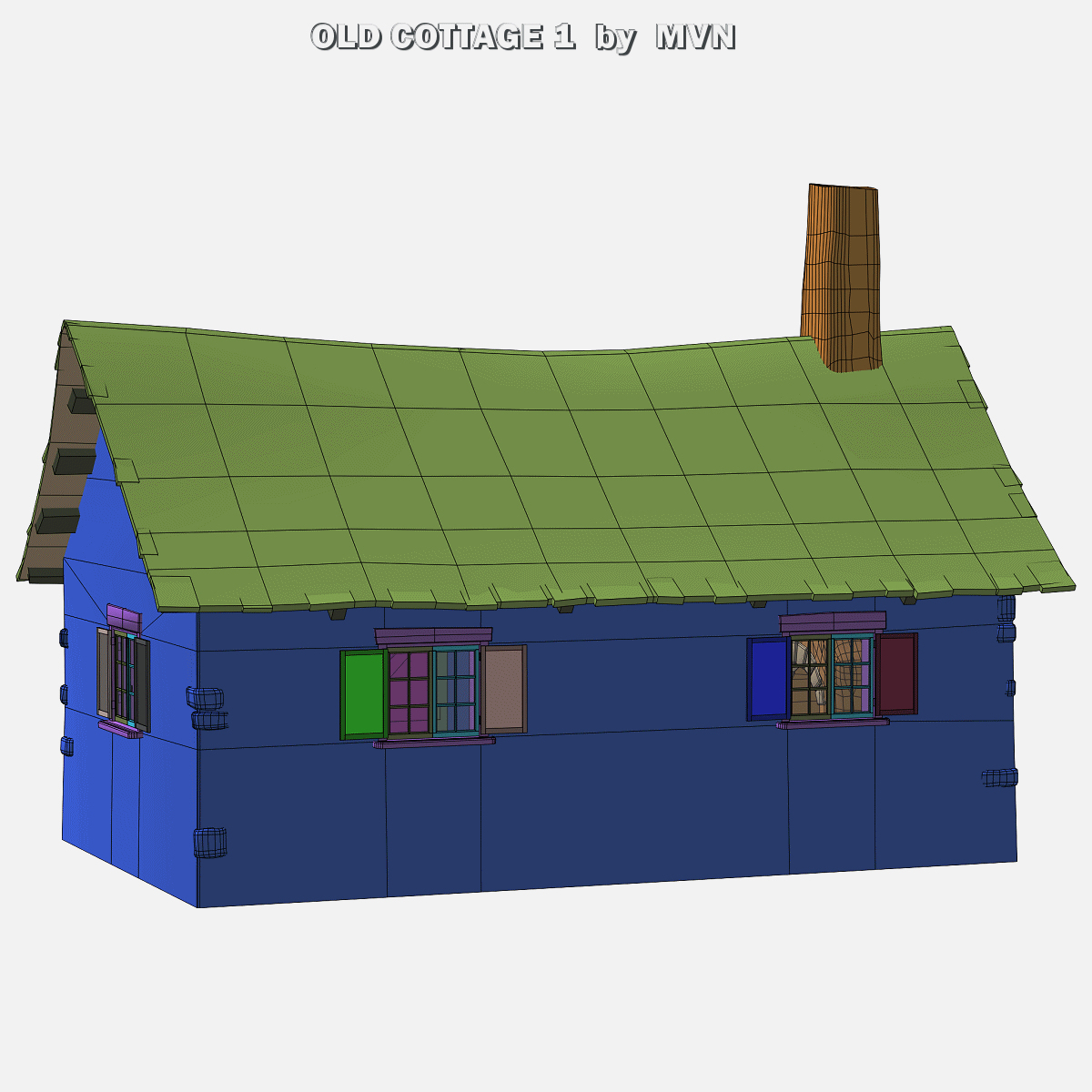 3d old cottage model