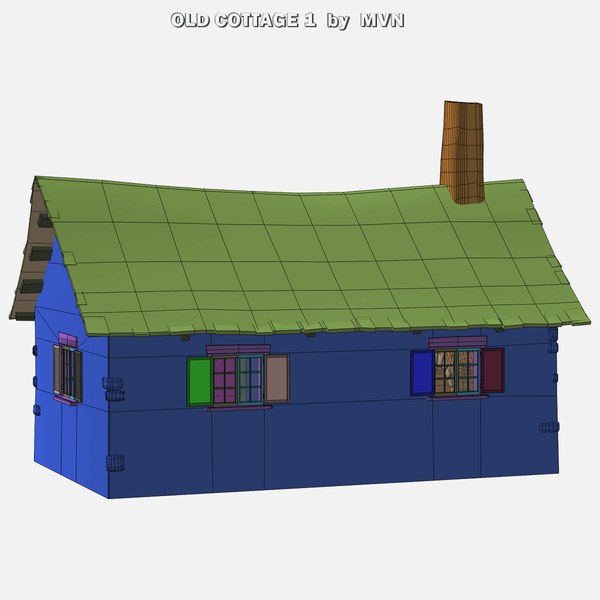 3d old cottage model