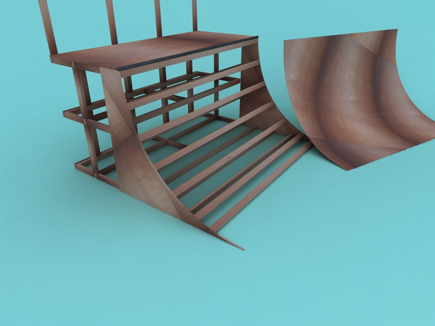 3d Model Quarter Pipe