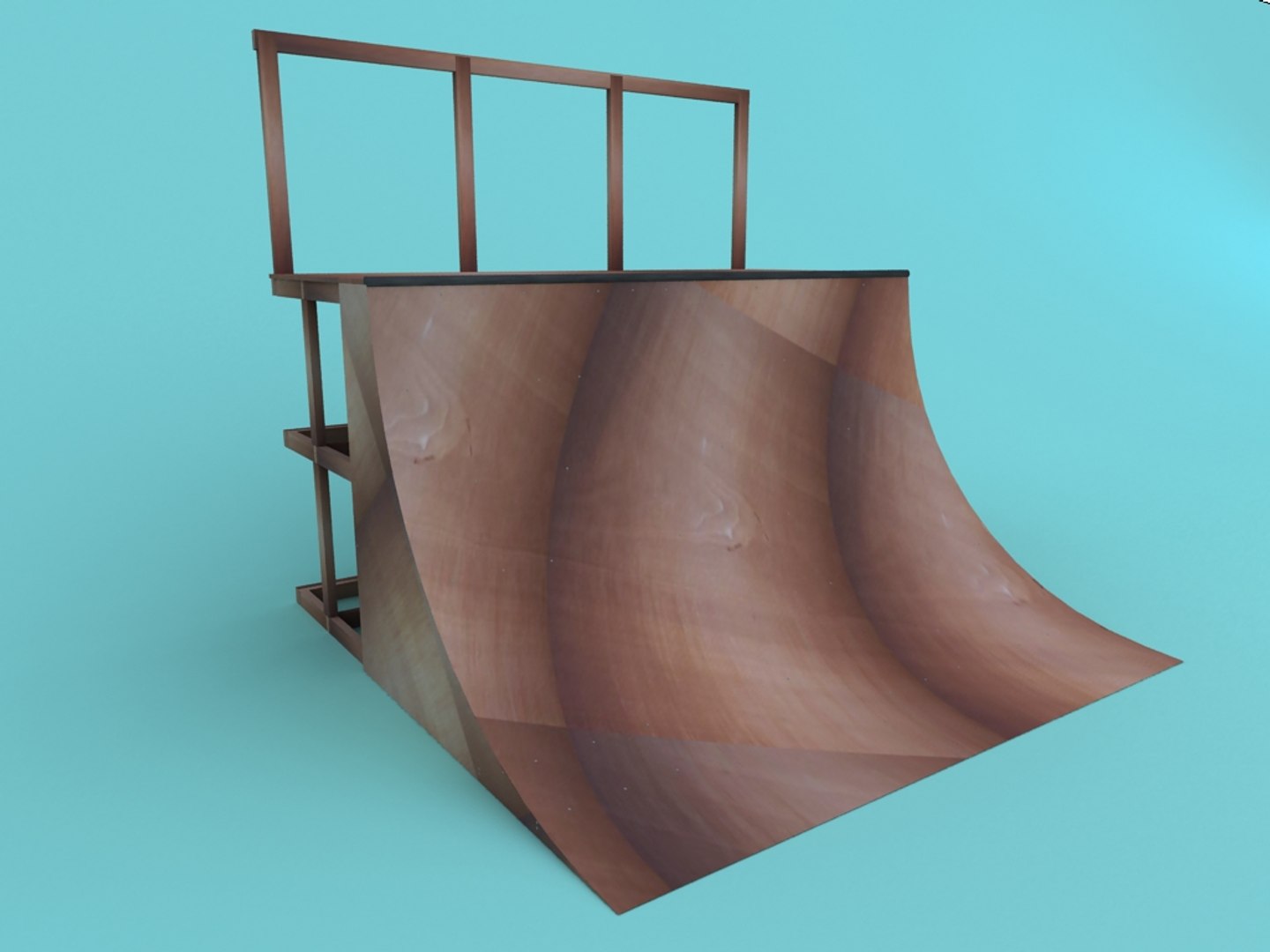 3d Model Quarter Pipe