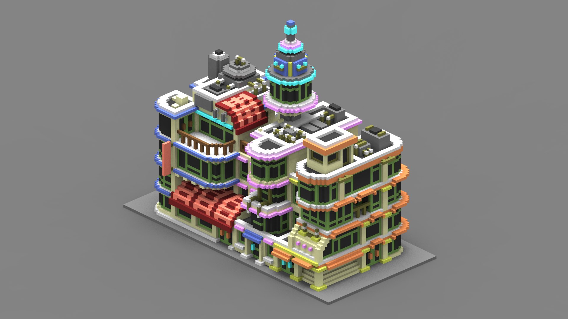 3D voxel house - TurboSquid 1353182