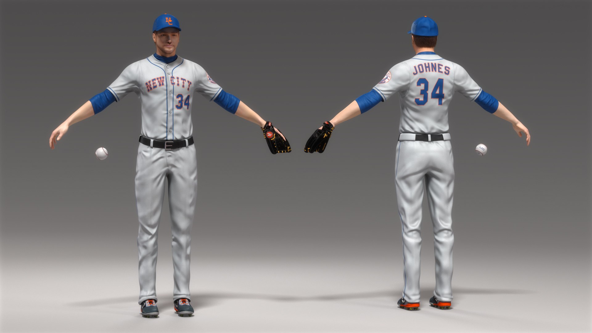 3D Model White Baseball Pitcher Animated HQ - TurboSquid 1898528
