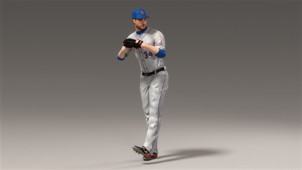 White Baseball Pitcher Animated HQ 3D 모델 - TurboSquid 1898528