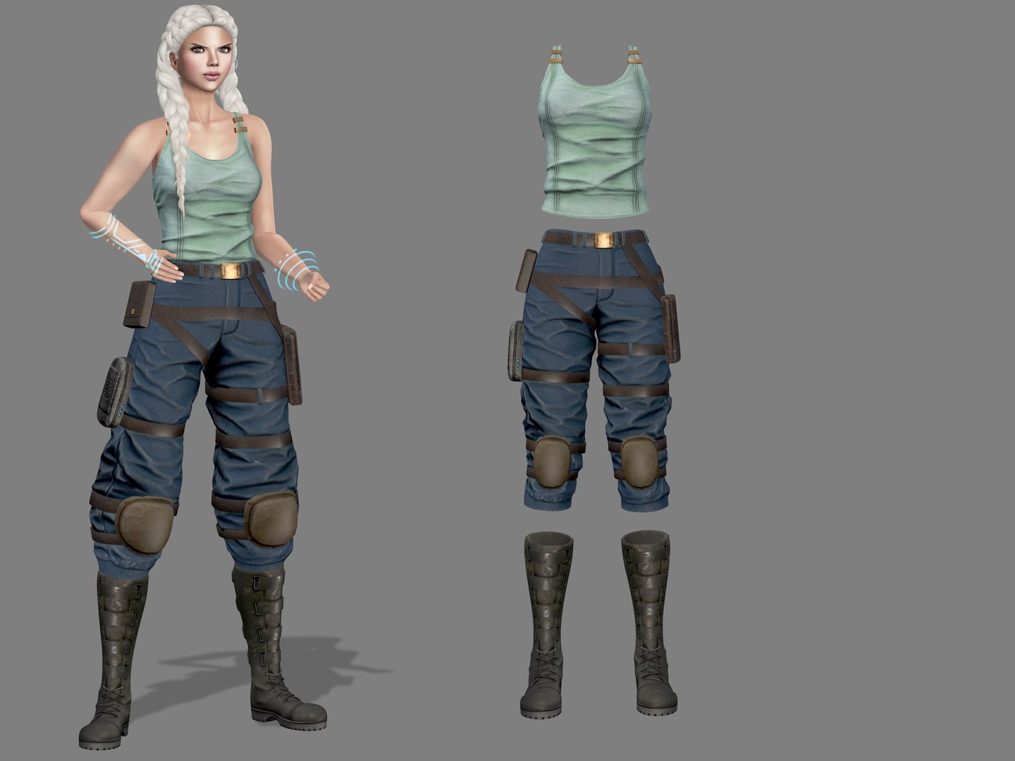 3D Space Mechanic Delivery Sci-fi Full Outfit - TurboSquid 1903226