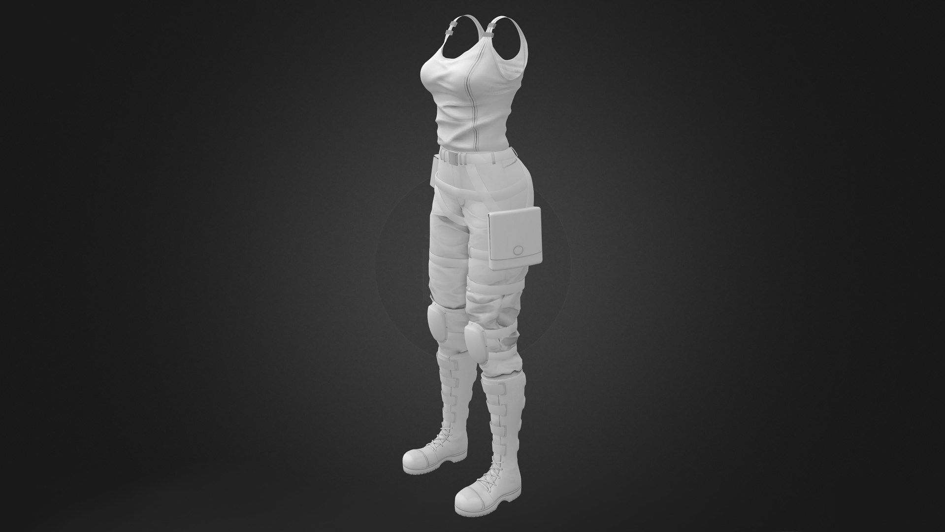 3D Space Mechanic Delivery Sci-fi Full Outfit - TurboSquid 1903226