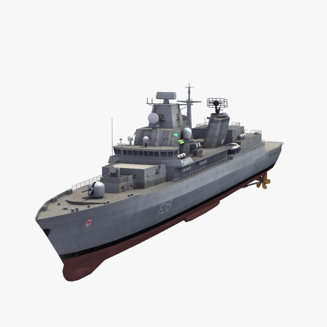 Type F123 Brandenburg Class Frigate 3d 3ds