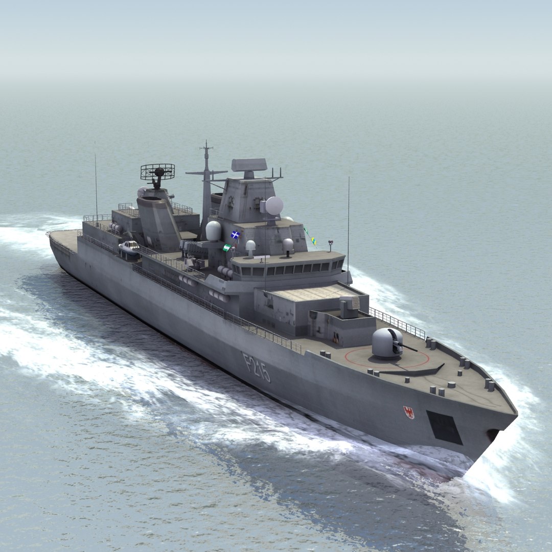 Type F123 Brandenburg Class Frigate 3d 3ds