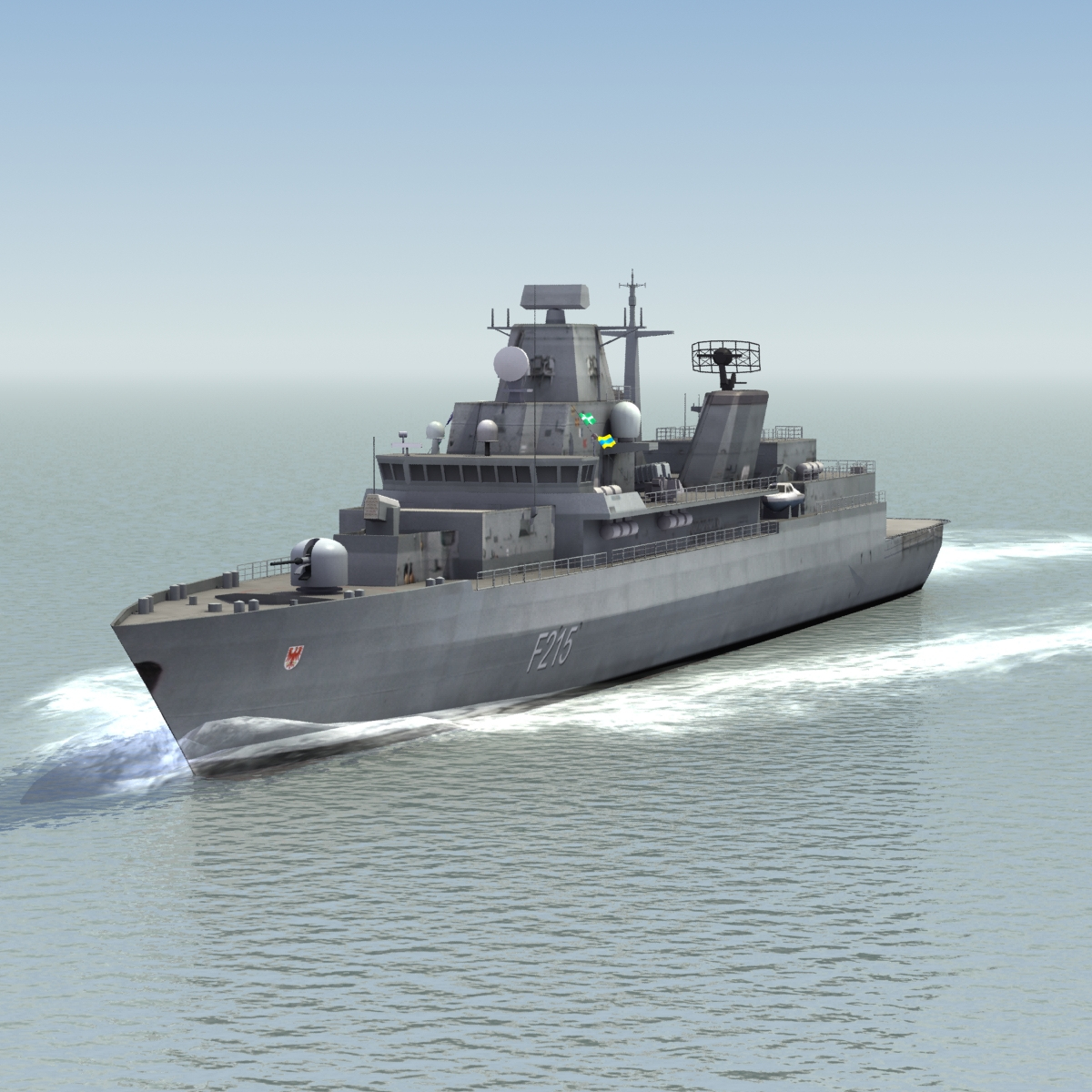 type f123 brandenburg class frigate 3d 3ds