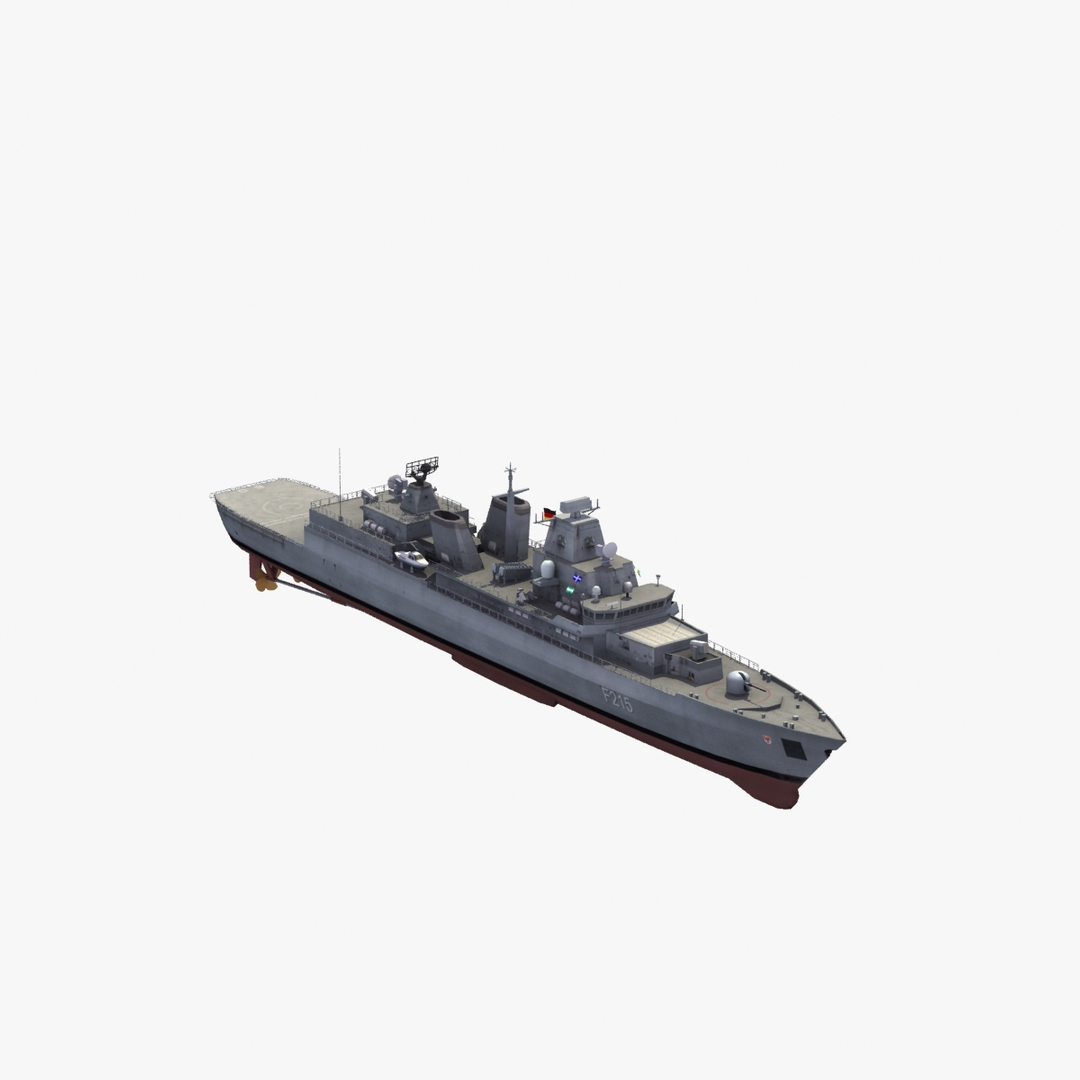 Type F123 Brandenburg Class Frigate 3d 3ds