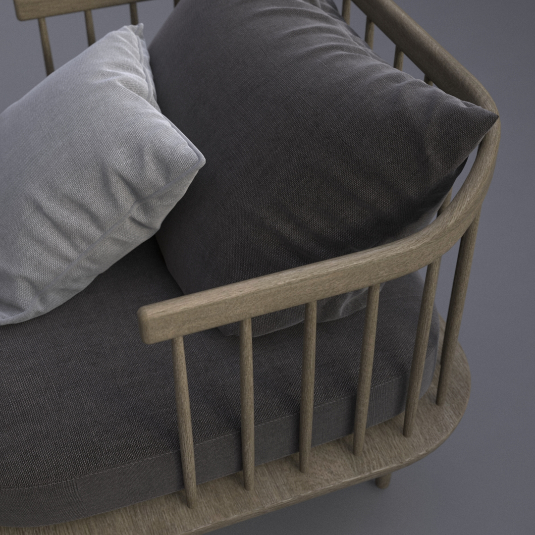 fly sofa armchair obj