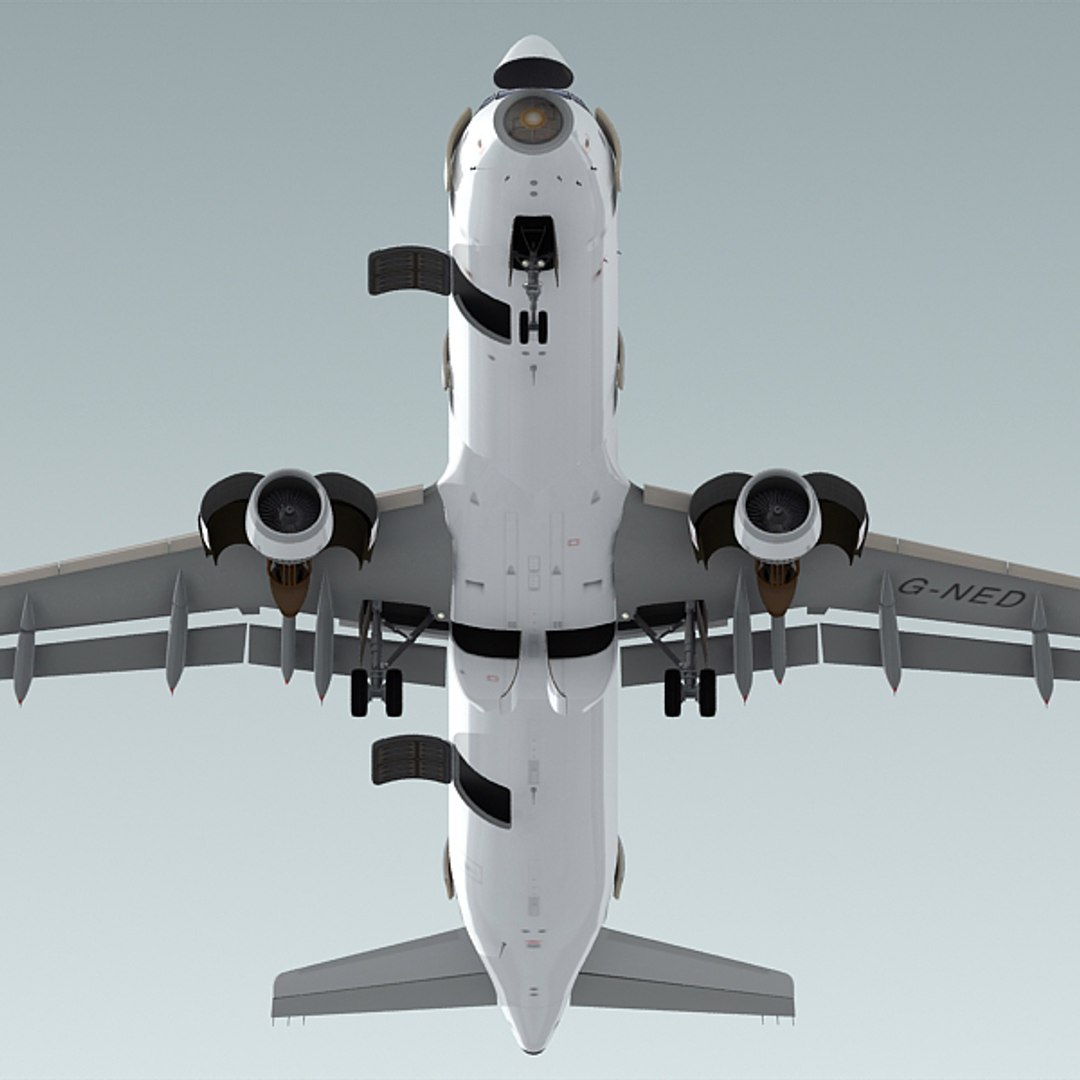 3d A321 Generic White Plane