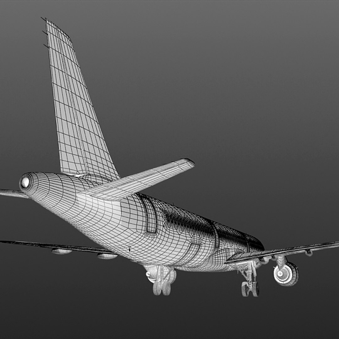 3d A321 Generic White Plane