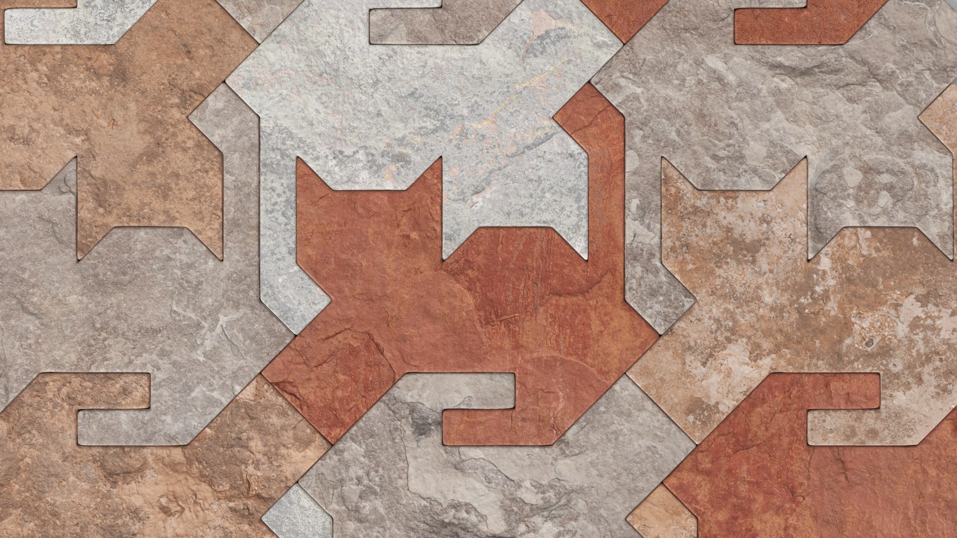 3D Cat-Shaped Stone Floor - TurboSquid 2163189