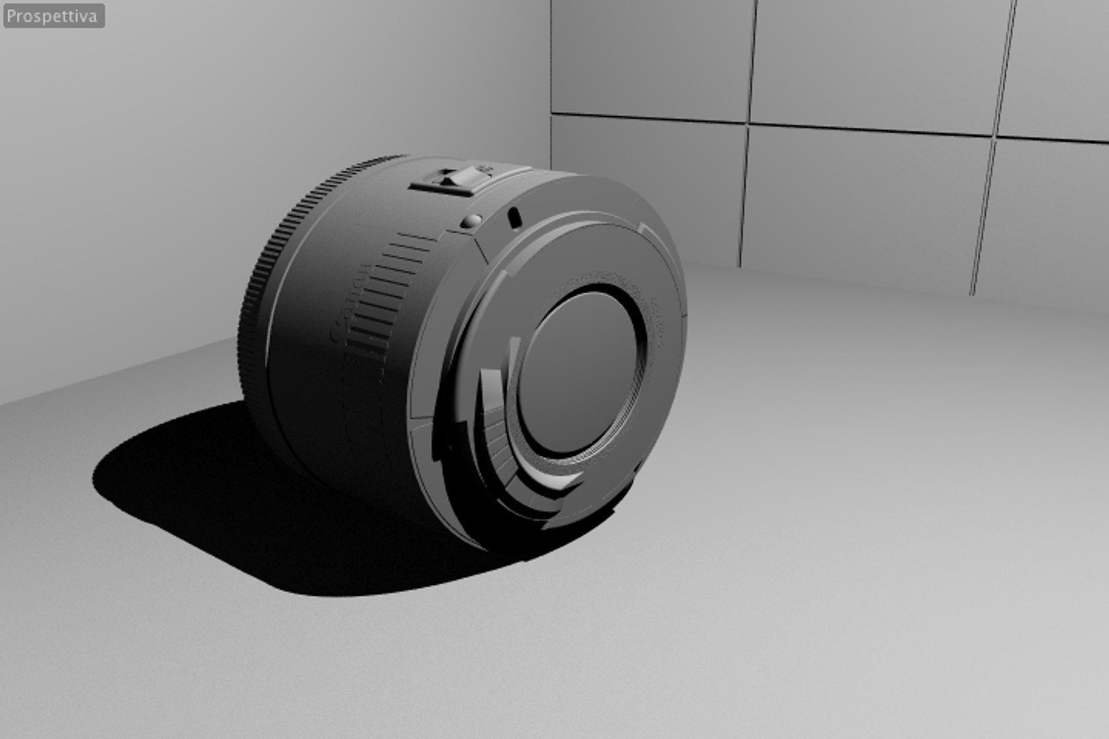 Lens Canon 50mm 3d Obj