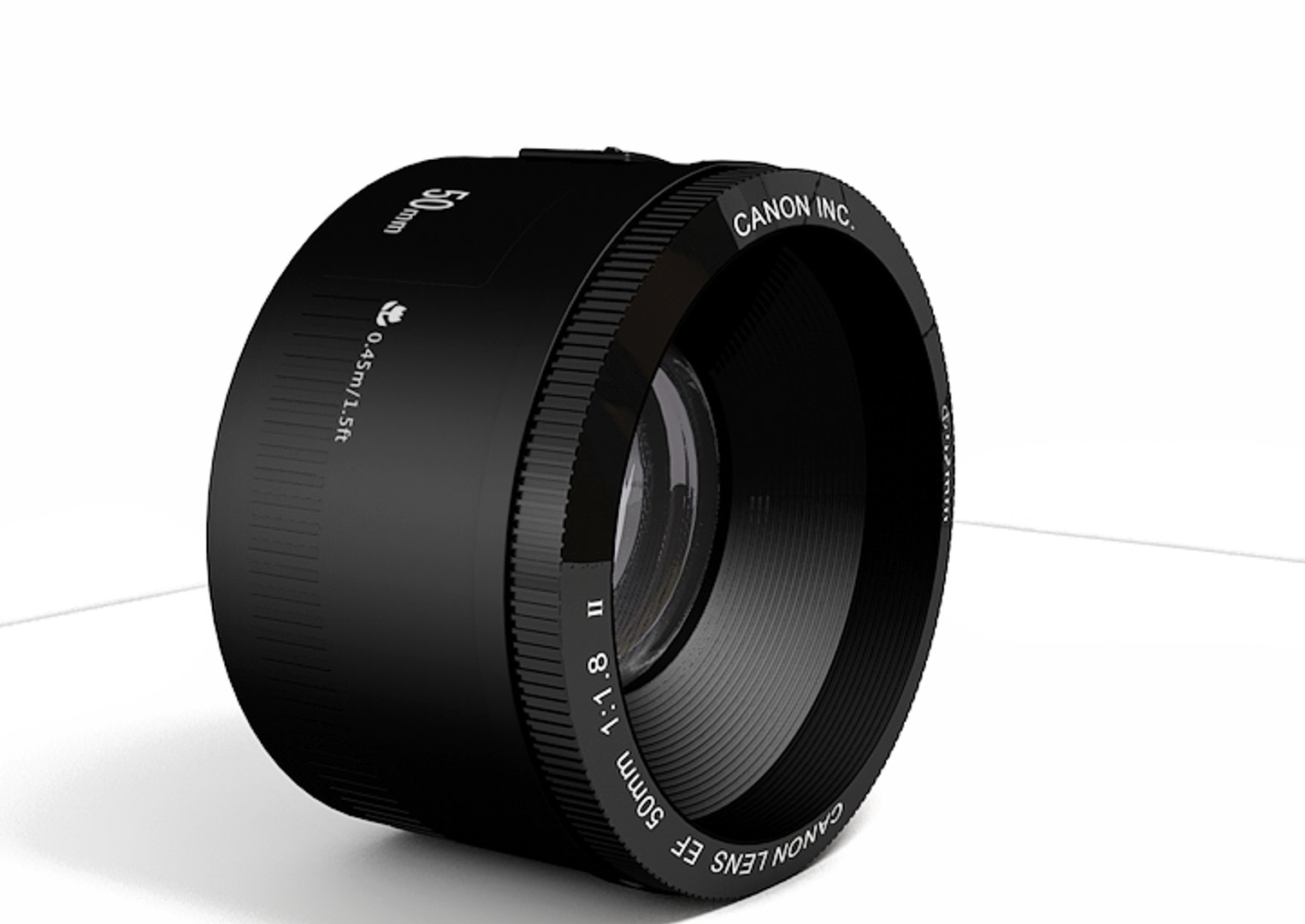 Lens Canon 50mm 3d Obj