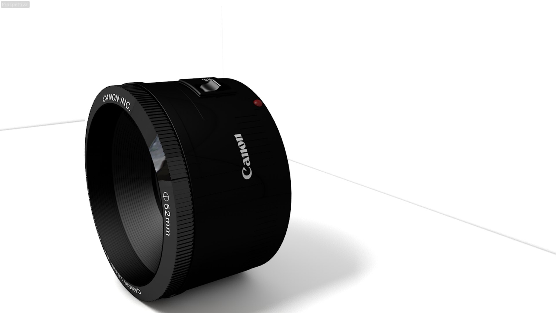 Lens Canon 50mm 3d Obj