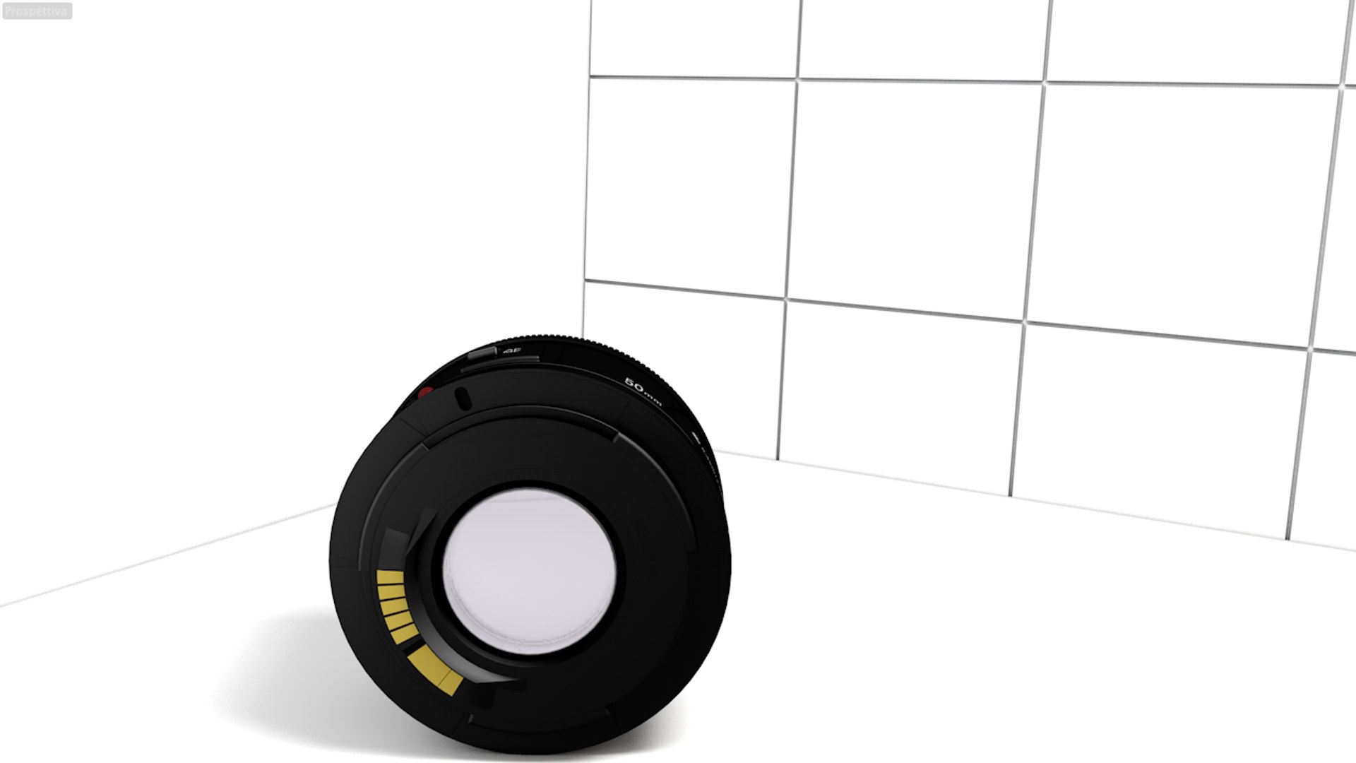 Lens Canon 50mm 3d Obj