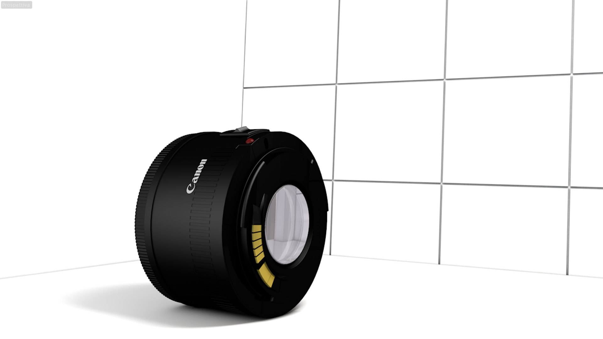 Lens Canon 50mm 3d Obj