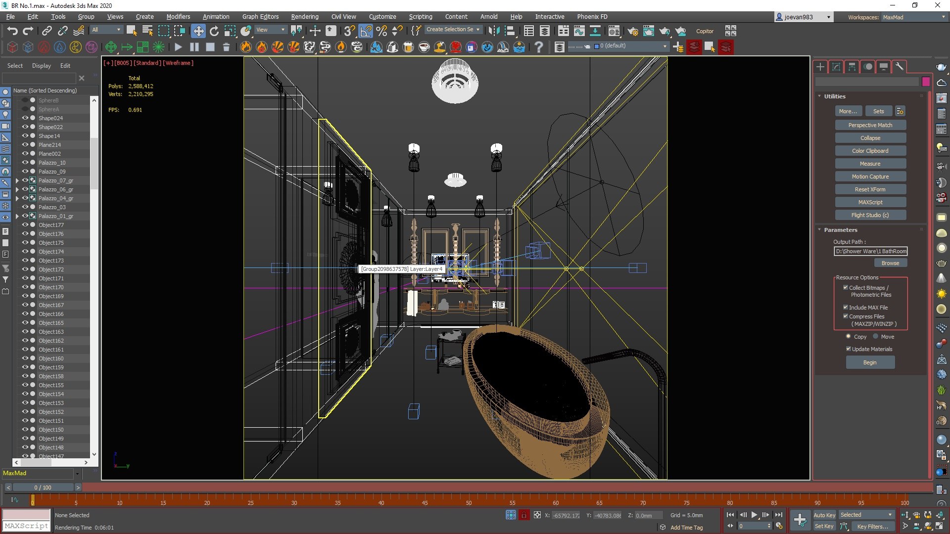 3D Bathroom Room Prometheus Model - TurboSquid 1575764