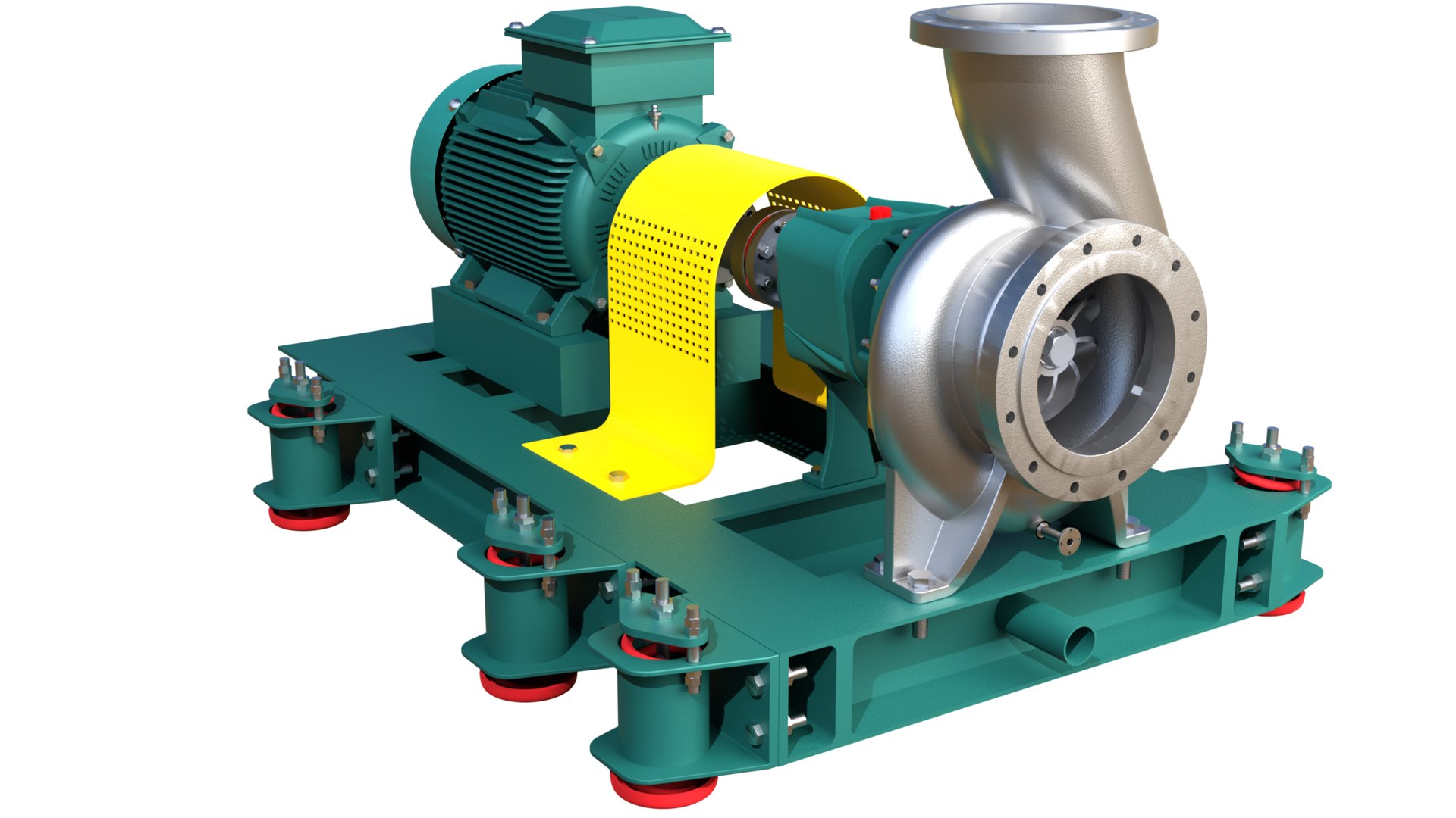 Industrial Centrifugal Pump Detailed Mechanical Assembly And Exploded ...