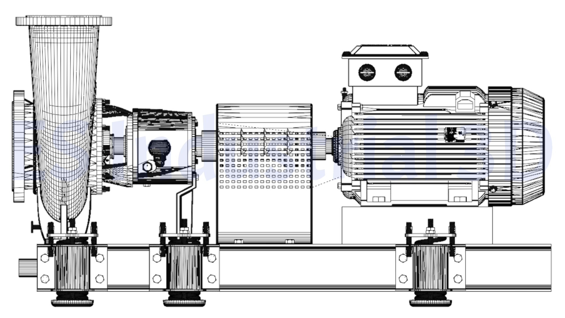 Industrial Centrifugal Pump Detailed Mechanical Assembly And Exploded ...