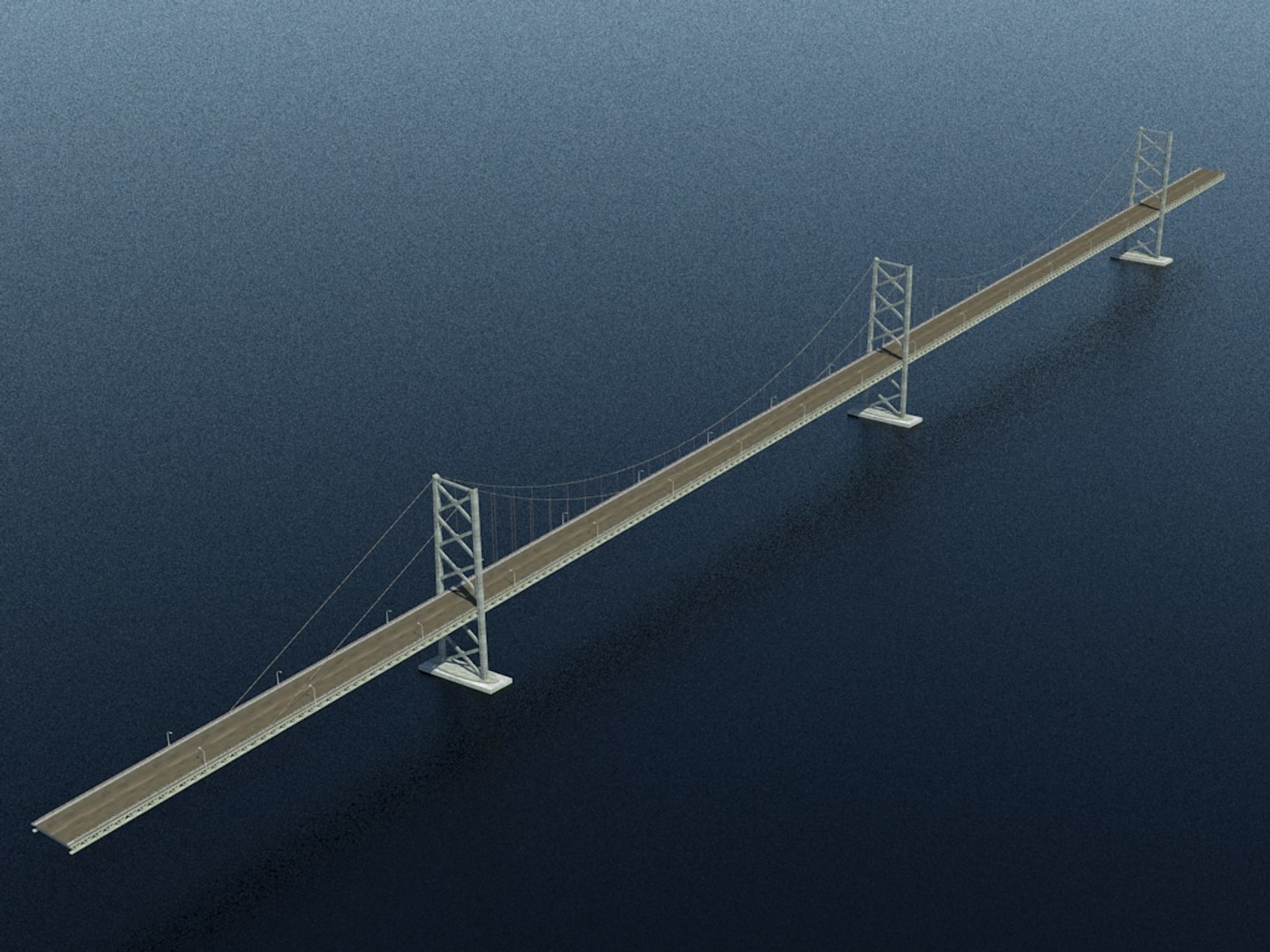 3d Bridge Realistic Aged Model