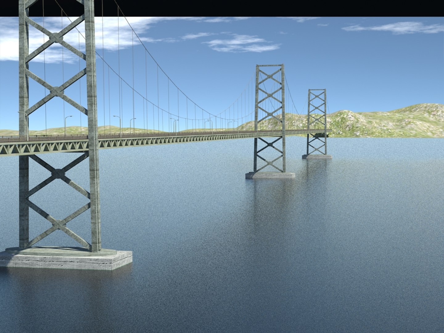 3d Bridge Realistic Aged Model