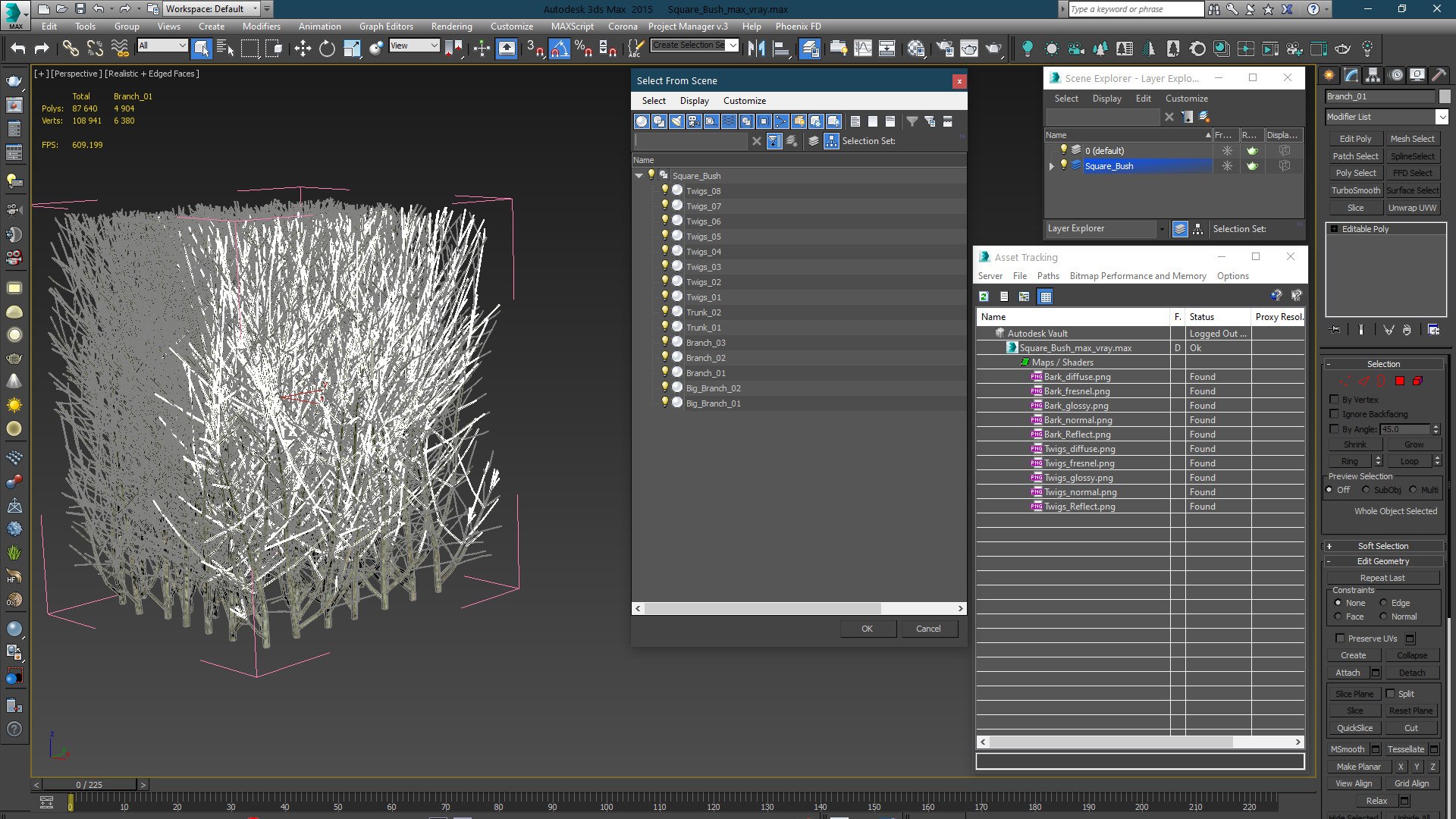Square Bush 3D Model - TurboSquid 1575159