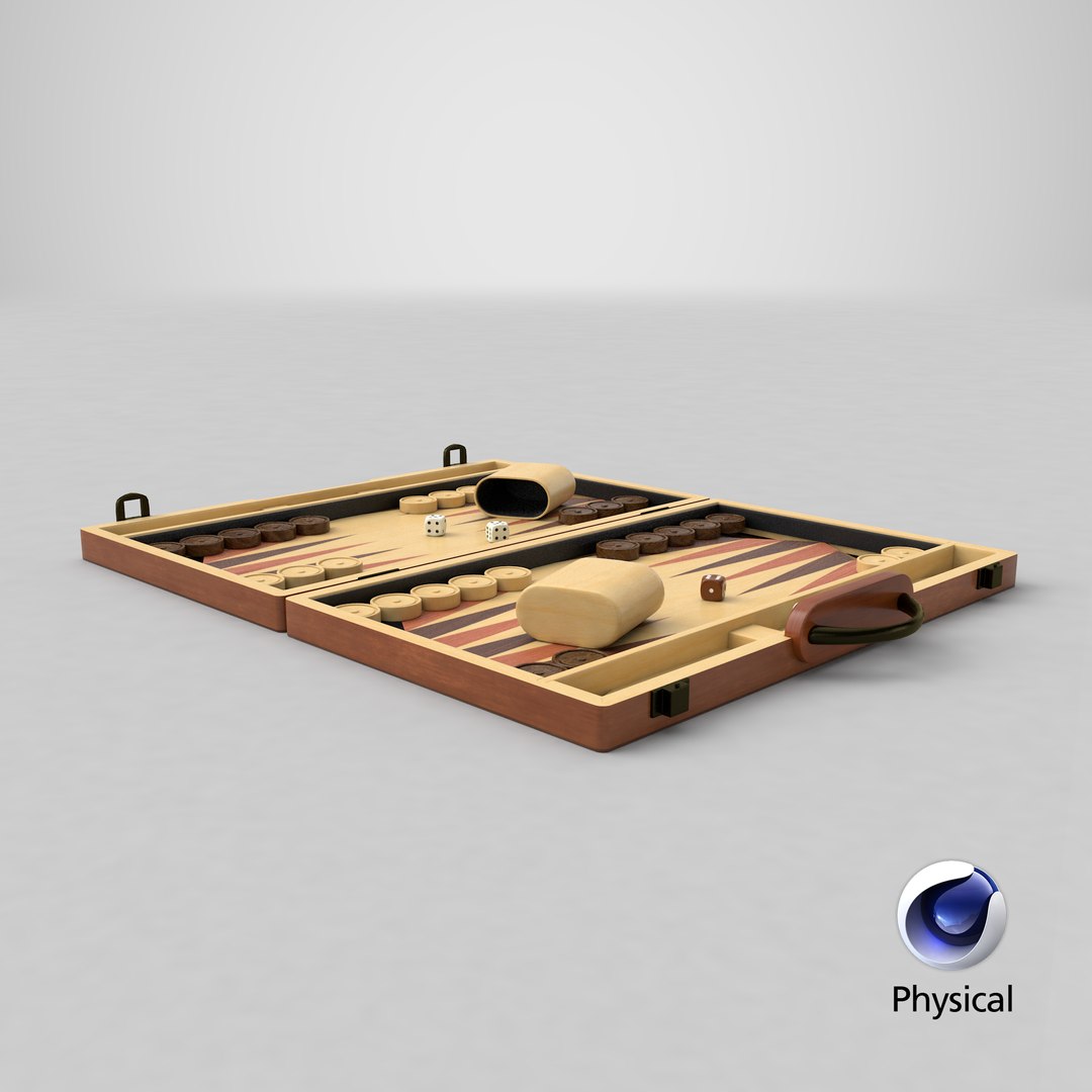 Vintage wooden backgammon model - TurboSquid 1505922