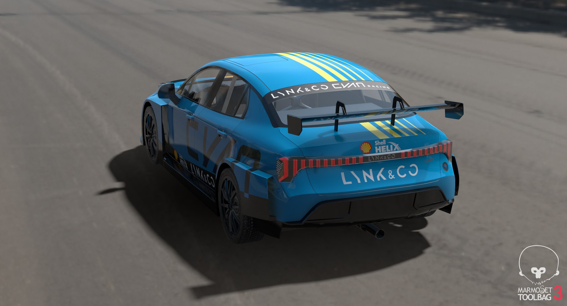 3D Lynk Co Cyan Racing Team model - TurboSquid 2126717