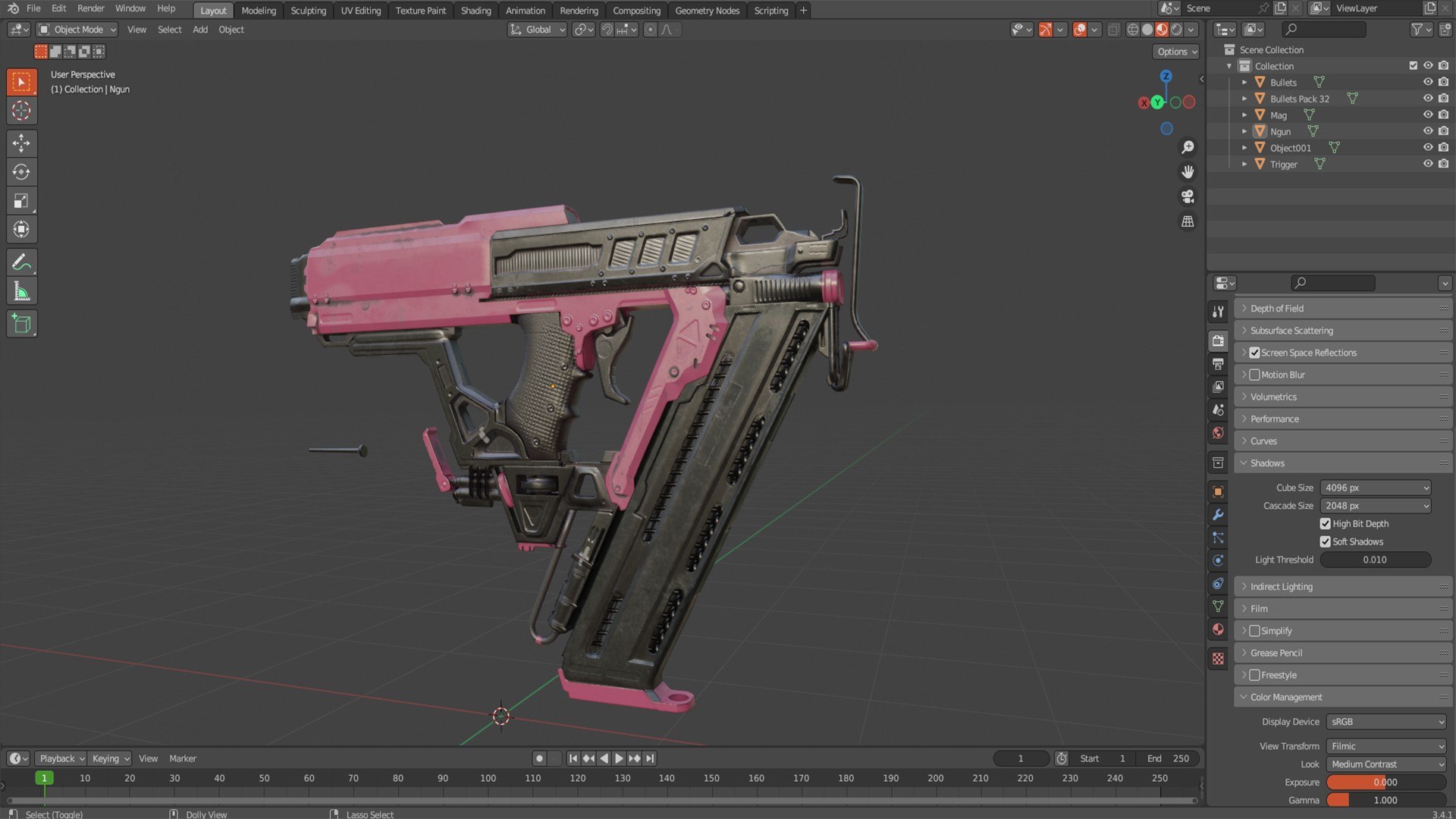 Sci-Fi Nail Gun 3D Model - TurboSquid 2117417