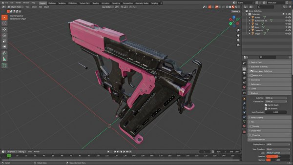 modelo 3d Pistola de clavos de ciencia ficción - TurboSquid 2117417