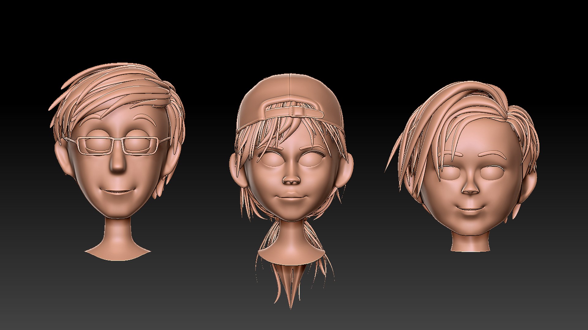 Head Cartoon 3D Model - TurboSquid 2071799