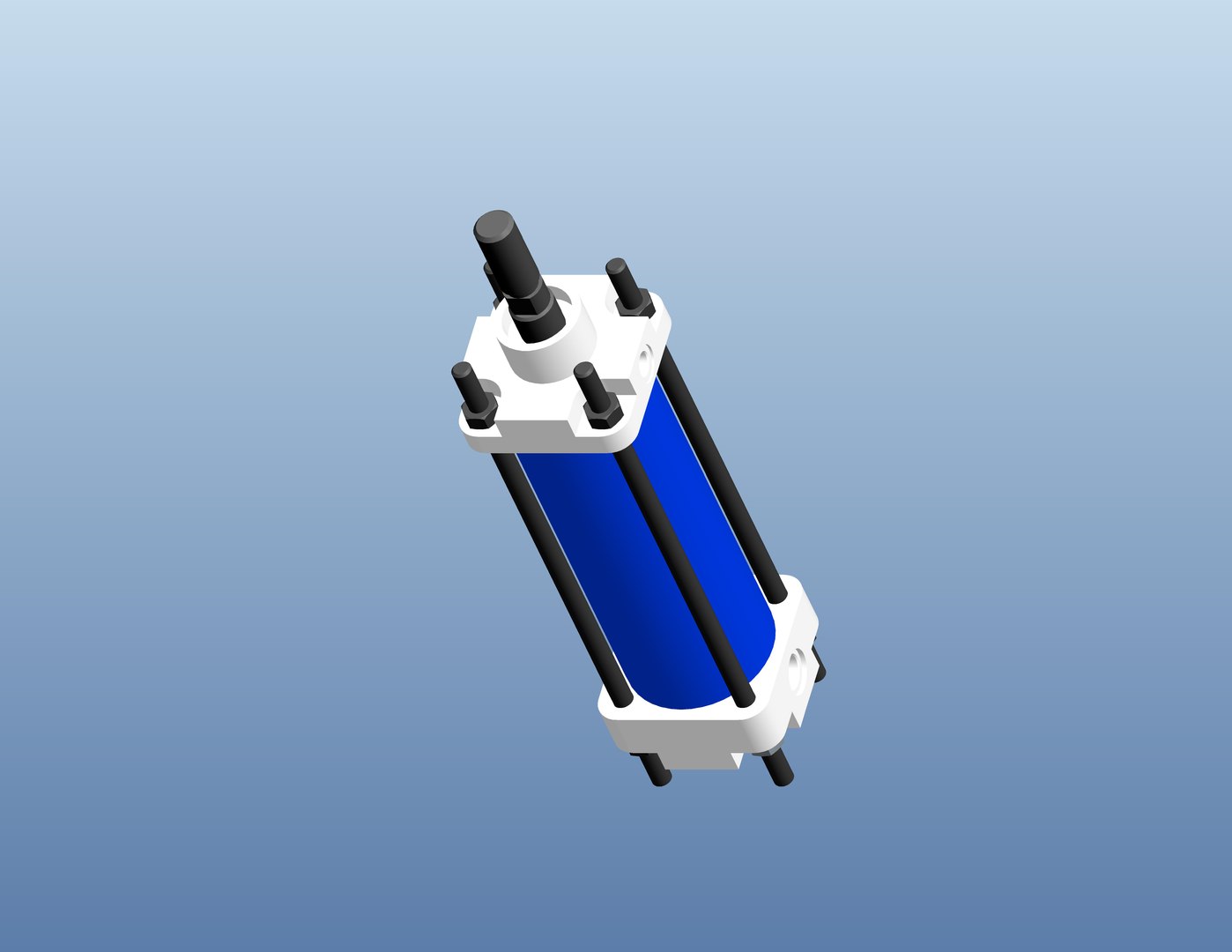 3d Pneumatic Cylinder Model