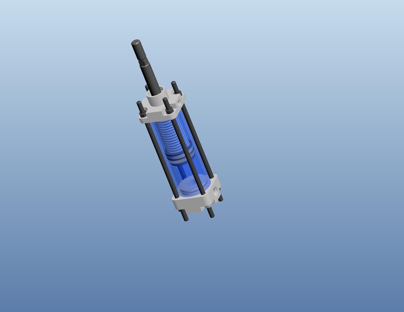 3d Pneumatic Cylinder Model