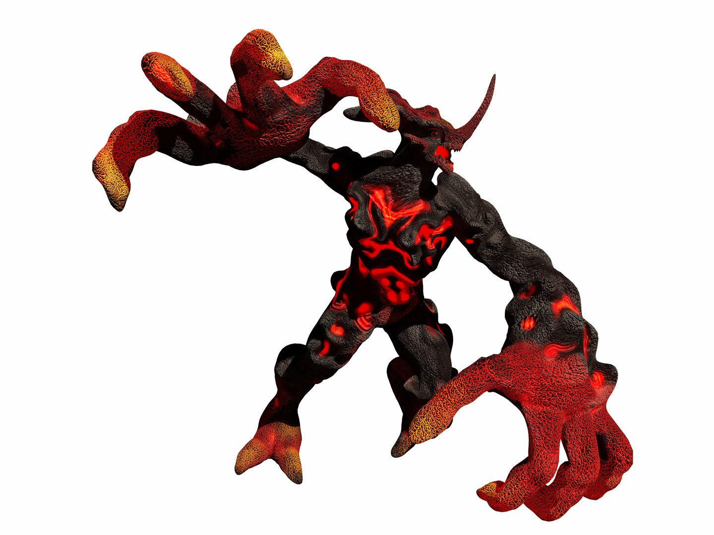 3D Magma Monster - TurboSquid 1886185