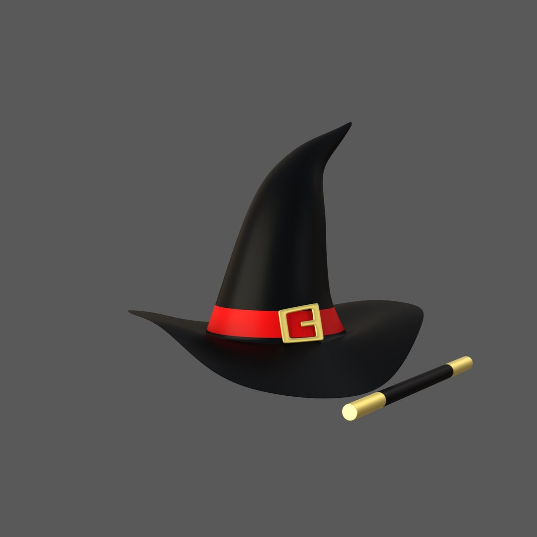 Magic Hat And Wand V03 3D Model - TurboSquid 2390947