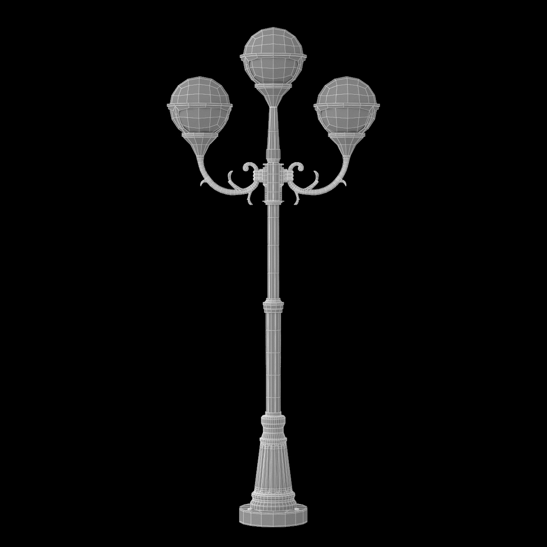 3d model classic street light