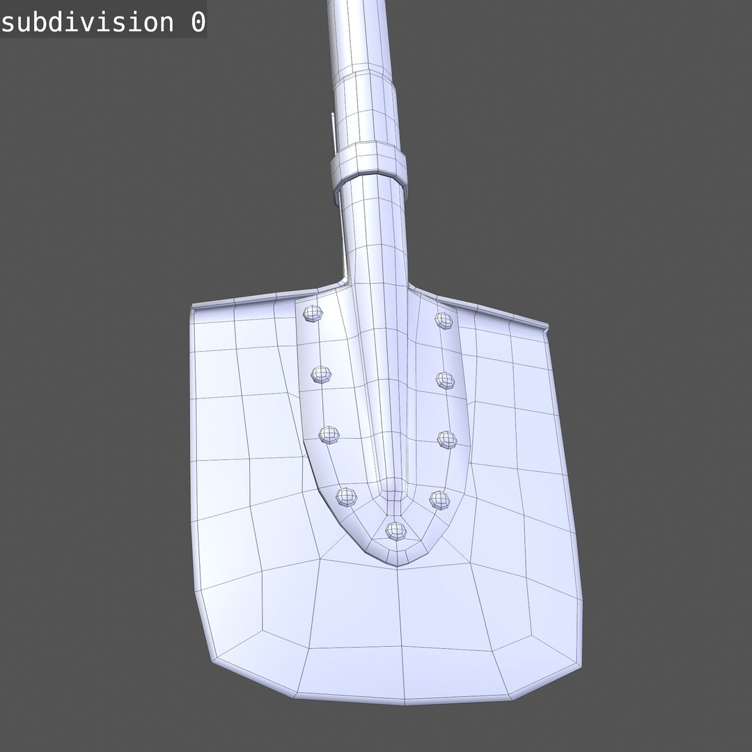 3d Model Of Military Soviet Shovel