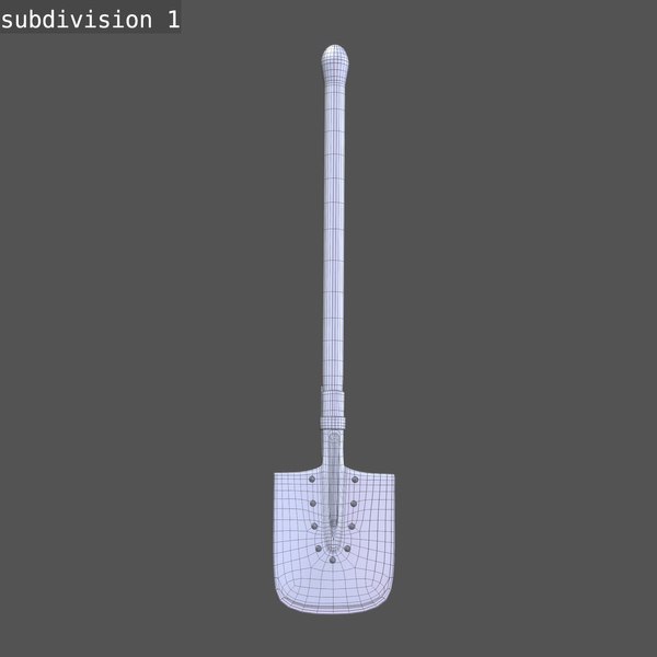 3d model of military soviet shovel