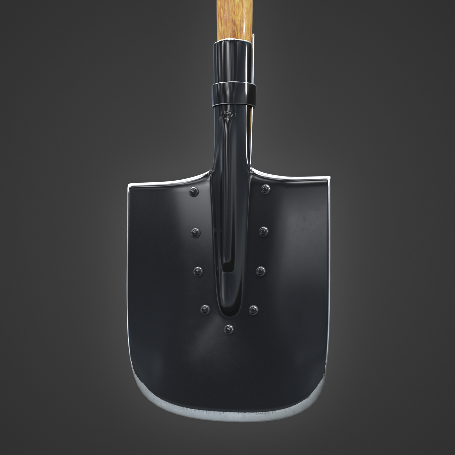 3d model of military soviet shovel