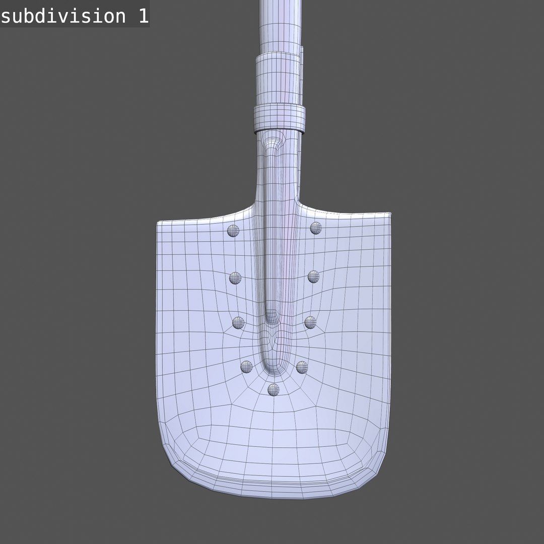 3d Model Of Military Soviet Shovel