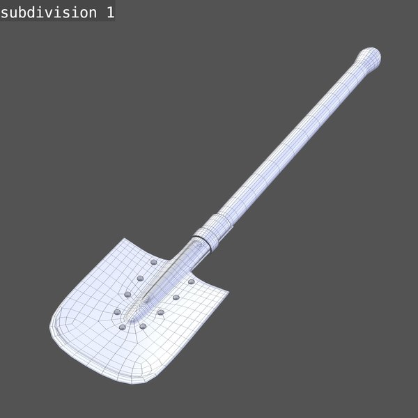 3d model of military soviet shovel